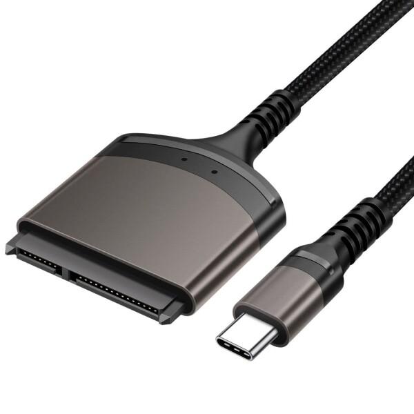 chenyang SATA - USB ナイロン編組ケーブル USB C - 2.5インチ SATA ハードドライブ 外付け変換アダプター SSD/HDD データ転送用商品コード：49069169400型番：CY-UC-146-SLサイズ：...