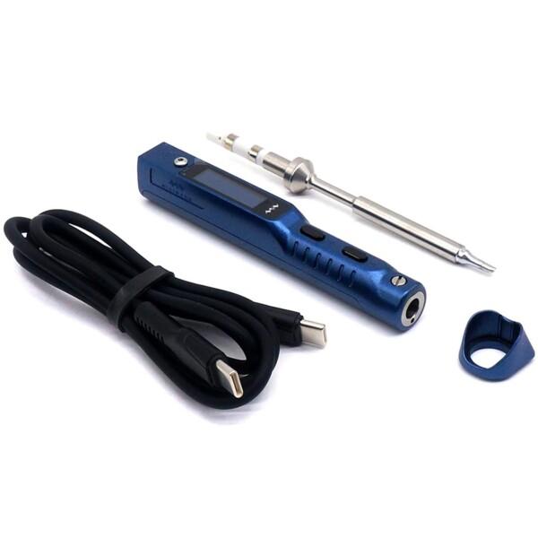 TOOLSAVING はんだごて 温度制御ハンダゴテ 昇級版 50-400[度]まで温度調節可能 TS101 PD 90W DC 65W電子作業 家電修理 電気DIY用 携帯便利 Iタイプこて先 ブルー商品コード：49069171635型番...