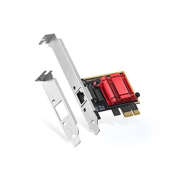 2.5G PCIeネットワークアダプター、RTL8125B 2500/1000/100Mbps Binardat イーサネットカード RJ45 LANコントローラー Windows/Linux/Mac用PXE対応商品コード：49069172...