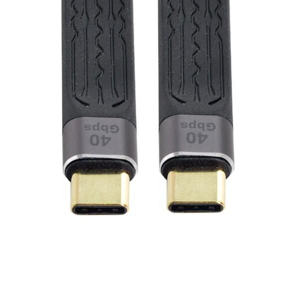 chenyang USB-C Type-C オス-オス USB4 40Gbps 100W 8K フラットスリム FPC データケーブル ノートパソコン&amp;携帯電話用 13cm商品コード：49069172796型番：CY-UC-002-...