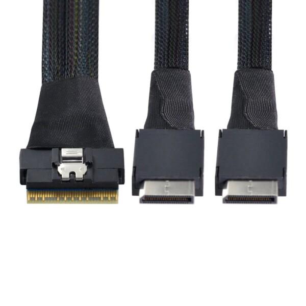 chenyang 1.64フィート SlimSAS - Oculinkケーブル、SFF-8654 8i 1 to 2 SFF-8611 4iケーブル サーバー スイッチ ルーター ハードドライブ用商品コード：49069172899型番：CY...