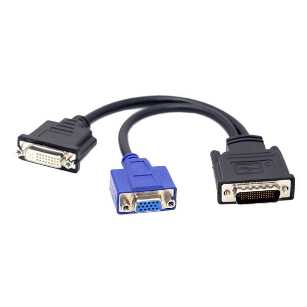 chenyang LFH DMS-59 オス - DVI 24+5 メス &amp; VGA RGA 15ピン メススプリッター 延長 15cm商品コード：49069178305型番：CY-DB-026カラー：ブラック DMS-VGA+DV...
