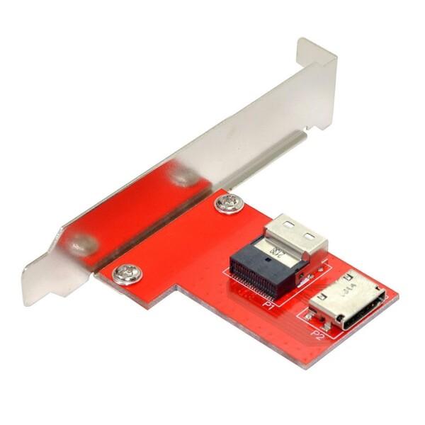 Chenyang スリムライン SAS SFF-8654 PCI-Express 4.0 - Oculink SFF-8611 SFF-8612 PCBA メスアダプター ブラケット付き商品コード：49069178315型番：CY-SF-0...