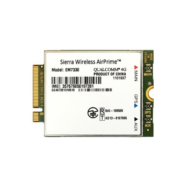 Sierra Wireless AirPrime EM7330 M.2 4G, LTE, 3G, GSM, HSPA+ WCDMA対応 WWAN ワイヤレスWANモジュール (技適あり、DOCOMO MVNO sim専用)商品コード：490...