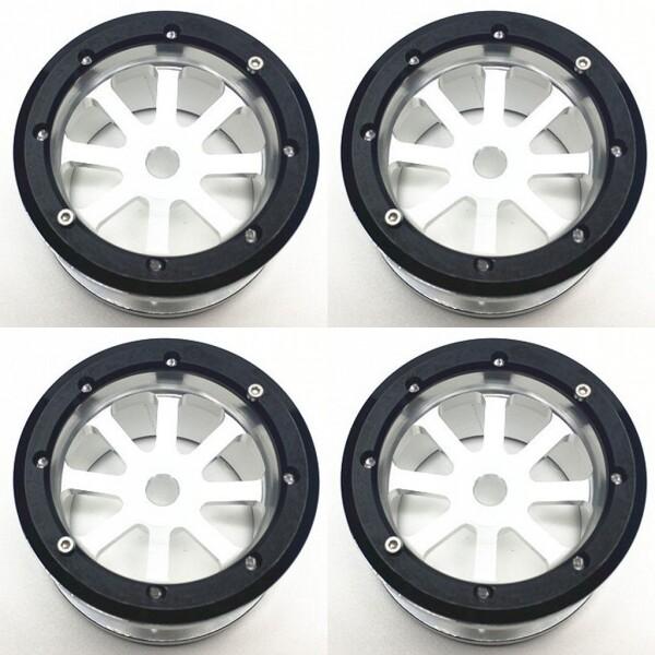 ラジコン カー 2.2インチ インターナル ビードロック ホイールハブ Internal Beadlock Wheels 15番 (4個, シルバー)商品コード：49069183613型番：BR-63サイズ：4個カラー：シルバー材質:アルミ...
