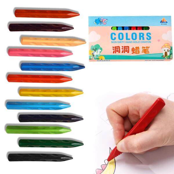 Doyime 12色 クレヨン 穴あき 子供用クレヨン 水で落とせるクレヨン 手が汚れない 折れにくい くれよん 洗える 落書き 小学生 塗り絵 絵描き用 入園・入学お祝い プレゼント ペイントスティック 壊れにくい 描きやすい商品コード：...