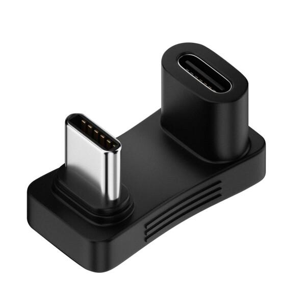 CY 10 Gbps USB 3.0 C型オス・メス電源データビデオアダプタ逆U字型リアコーナーはデッキ携帯ノートパソコンと互換性がある商品コード：49069188683型番：UC-068-OS-HXカラー：Black Opposite A...