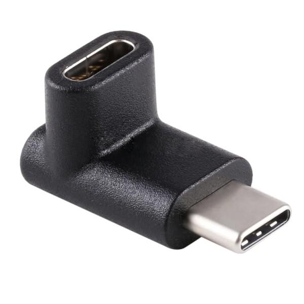 CY 90度上下角度可逆USB 3.1型Cメス拡張電源データビデオアダプタ、ノートパソコン携帯電話に適用商品コード：49069188689型番：UC-068-UP-HXカラー：Black Up Angledノートパソコン・タブレットに適した...