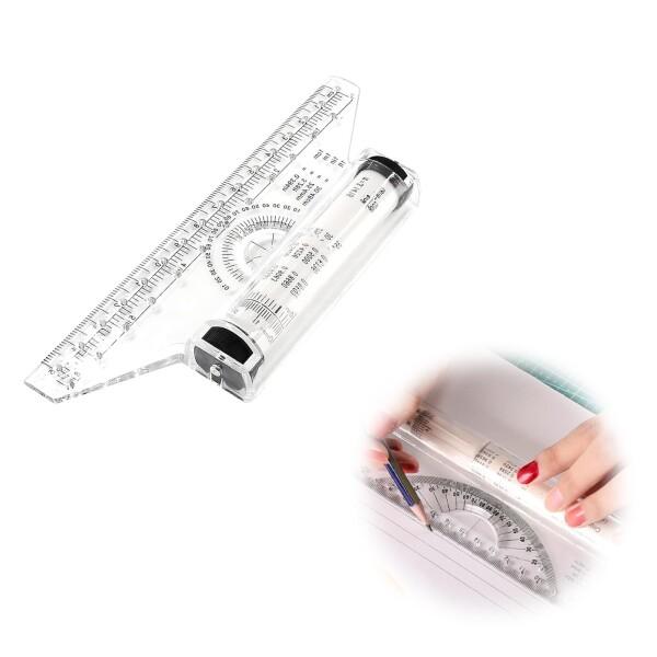 RICISUNG ローリング定規 15cm 平行ローリング定規 万能定規 プラスチック製 ローリングルーラー 定規 製図 角度平行定規 測定図面 建築 背景 分度器 直線 平行 線画 絵 グラフ 製図用品商品コード：49069190097型...