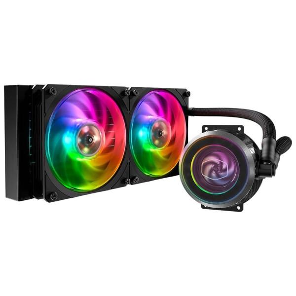 【発売日：2019年07月17日】Cooler Master MasterLiquid ML240P Mirage ARGB クローズループ AIO CPU 液体クーラー 240ラジエーター 透明ポンプ アドレス可能 RGB照明 デュアルM...