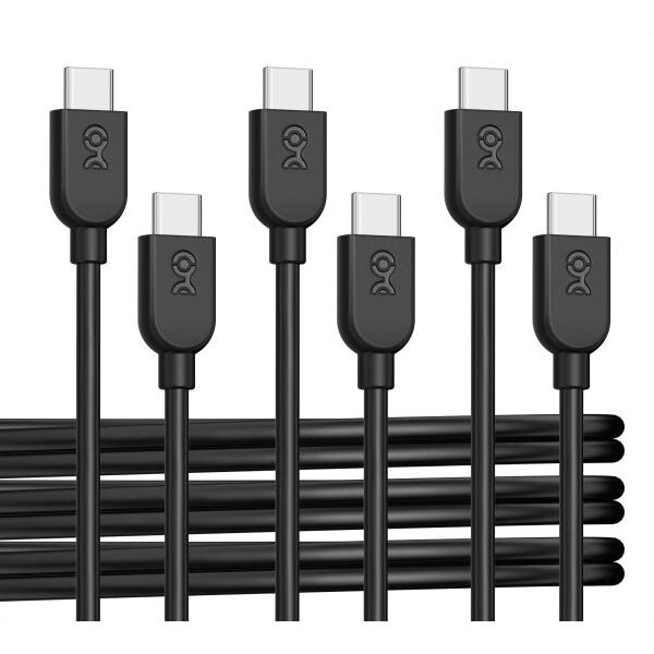 Cable Matters 3本セット 短いUSB-C充電ケーブル - 0.3m、60W USBC USBC ケーブル、Apple CarPlay・Android Auto 対応、iPhone 17 / 16/Galaxy S23 対応 -...