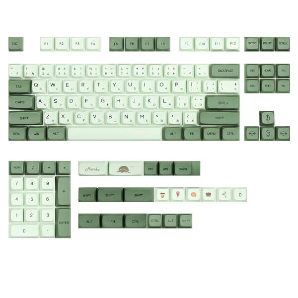 Happy Balls PBT キーキャップ 日本語 XDA プロファイル カスタム チェリー MX キーキャップセット 染料昇華印刷 互換性があります 61 68 75 84 87 96 98 104 108 MXスイッチ メカニカルキー...