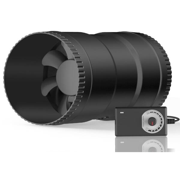 Hon&amp;Guan ダクトファン 100mm 中間取付型ダクト用 換気扇 強力 省エネ 静音 塗装ブース用 家焼肉 丸形タイプ 産業用換気扇 取扱説明書付(HI-100SD/[ファイ]100mm,単品)商品コード：4906919763...