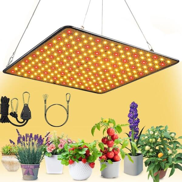 GREENSINDOOR 植物育成ライト led 植物 ライト 400W相当 暖色系 フルスペクトラム 植物用led パネル 省エネ 長寿命 水耕栽培ランプ 多肉植物育成 家庭菜園 室内園芸 野菜工場 説明書付き商品コード：49069197...