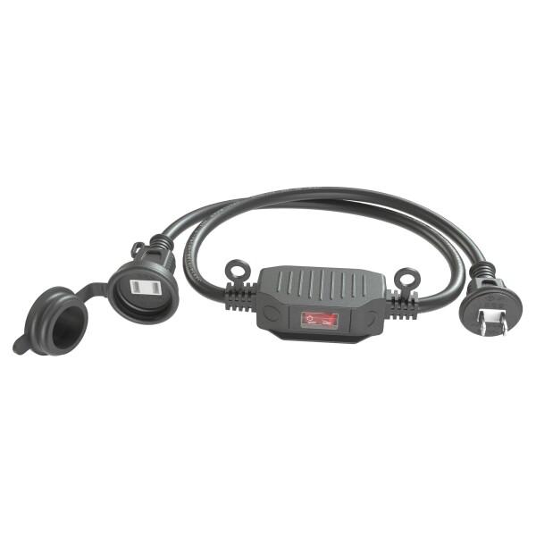 シブリング(Sibling) 延長コード 1m 1個口 屋外 作業用 中間スイッチ付 1口タイプ 屋内 耐寒 耐熱 丸型プラグ 延長ケーブル 電源増設 連結可 ジョイント 防雨キャップ付 アウトドア インドア 2芯 トラッキング防止 VCT...