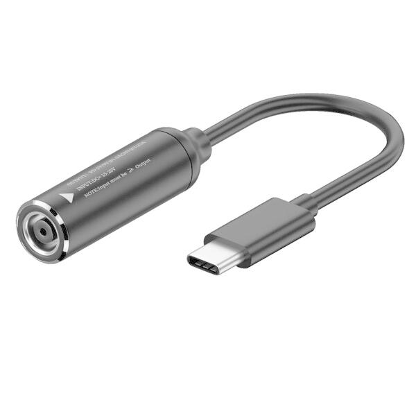 CYケーブルDC 20 Vジャック7.9 x 5.4 mm入力USB-C Type-C出力90度直角電源プラグ充電ケーブル65 WPD 9 V 5 V 20 V商品コード：49069203813型番：UC-149-7954MMC型PDとQC...