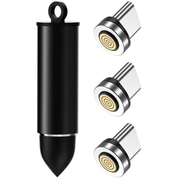 アトラス 100W マグネット充電ケーブル （7pin） 専用 Type-C マグネット端子×3個セット ケース付き/対応機種：iPhone15 モデル Android（タイプC）スマートフォン/防塵プラグ 磁気ヘッド商品コード：49069...