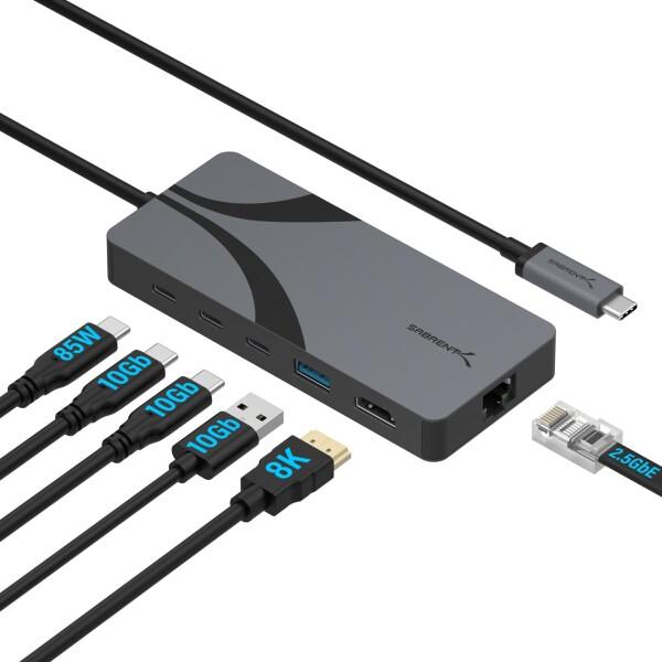 【発売日：2023年07月19日】SABRENT USB4ハブ、トラベルドックハブ、USB-Cポート×2、USB-Aポート×1、HDMI 2.1、2.5GbE、85W PD 3.0 HB-U4HP］商品コード：49069206594型番：H...