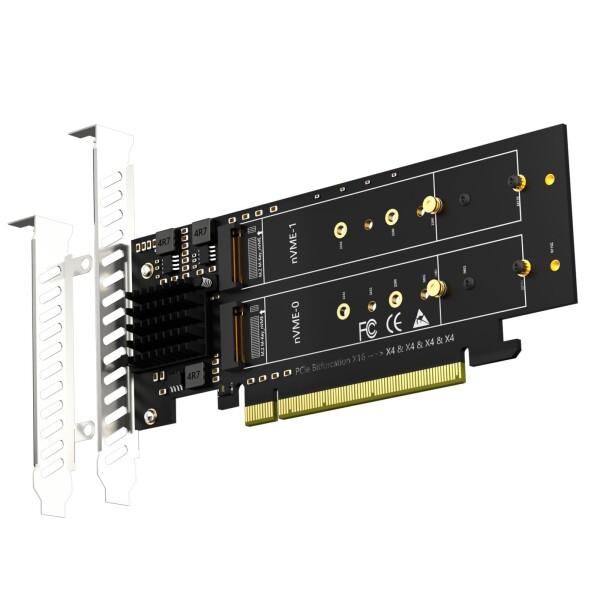 GLOTRENDS PA41 4枚のM.2 PCIe 変換アダプタ, PCIe 4.0 x16 インターフェース, PCIe 分岐機能に非対応, M.2 NVMe ソフト RAID に対応商品コード：49069212403型番：PA41サイ...