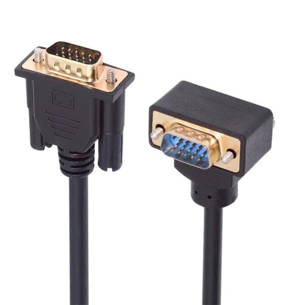 NFHK 90度上向きVGA RGBオス-ストレートオス延長ケーブル 3COAX+6C モニタープロジェクターコンピューター用商品コード：49069215581型番：NF-DB-007-UP-1-0Mカラー：ブラックこのVGAケーブルはオス...