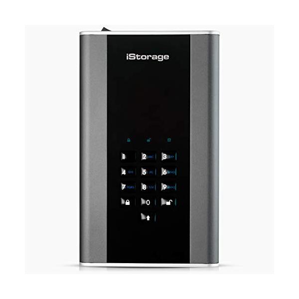 iStorage diskAshur DT2 6TBセキュア暗号化ポータブルデスクトップハードドライブ - FIPSレベル3認定 - パスワード保護、ほこりや耐水性、ポータブル、軍用グレードのハードウェア暗号化 IS-DT2-256-600...