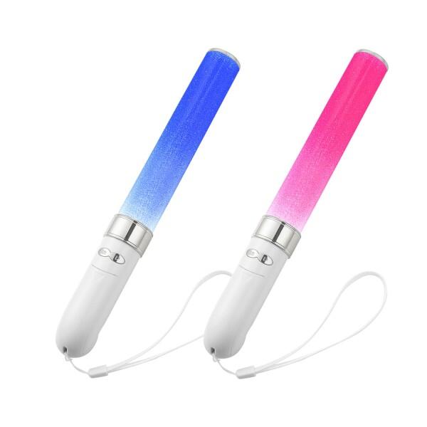 コンサートライト ペンライト 自動切替+手動切替 28cm 24色カラーチェンジLED 高輝度 応援用品 応援ライト電池式 操作簡単 (24色シルバー2セット)商品コード：49069231618サイズ：28cm*3cm*4cmカラー：24色...