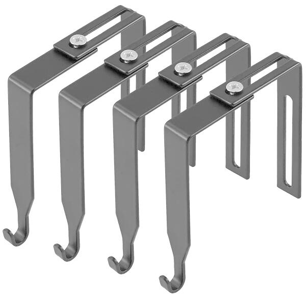 Mult パーテーションフック ドアハンガー オフィス 間仕切り ドアフック 幅35~62mm対応 4個組 ブラック商品コード：49069238169カラー：ブラック仕様:オフィス間仕切りフックサイズ(約):幅12mm×奥40mm×高81m...
