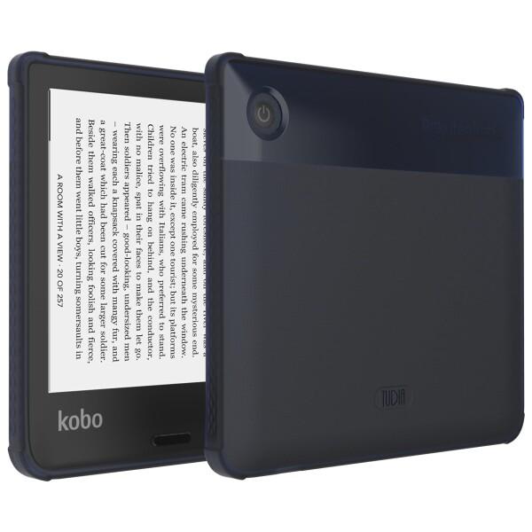 「指紋防止」TUDIA SKN Kobo Libra 2 用 ケース7" eReader カバー (2021年発売)、 耐衝撃スリム黄変防止シリコンゲルグリップ軽量電子書籍リーダー用マット TPU バンパー - フロステッドブルー商品コード...