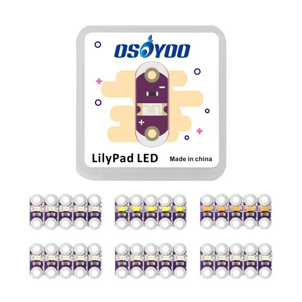 KOOKYE Lilypad LED (レッド/イエロー/ホワイト/ブルー/グリーン) アルドゥイーノやラズベリー パイ などのマイクロコントローラボード用 30個セット商品コード：49069247419型番：Lilypad_LEDサイズ：...