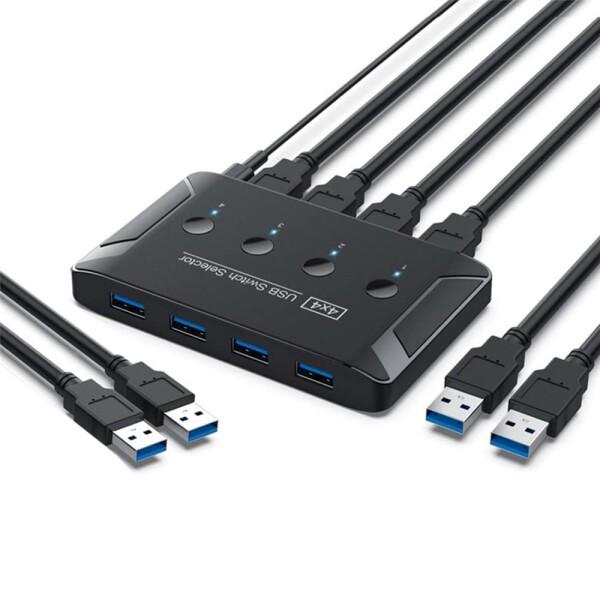 xiwai KVM USB 3.0 スイッチセレクター 4ポート PC 共有 4台デバイス キーボードマウススキャナープリンター用商品コード：49069247707型番：U3-040サイズ：KVM USB 3.0カラー：blackUSB入力...