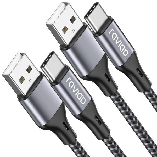 RAVIAD USB Type C ケーブルタイプ C ケーブル 3A 急速充電 高速データ転送 高耐久ナイロン編み USB-A to USB-C ケー ブル Redmi 9T、Xperia XZ3 XZ2 XZs、Galaxy S23 S...