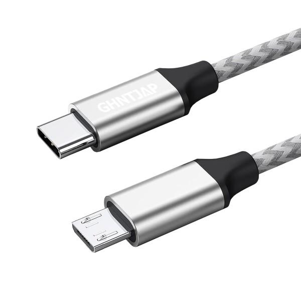 GHNTJAP Type C Micro USB ケーブル 1.5M USB C to Micro USB OTGケーブル マイクロusb タイプc USB2.0 データ転送 充電可能 Androidスマホなど対応商品コード：4906924...