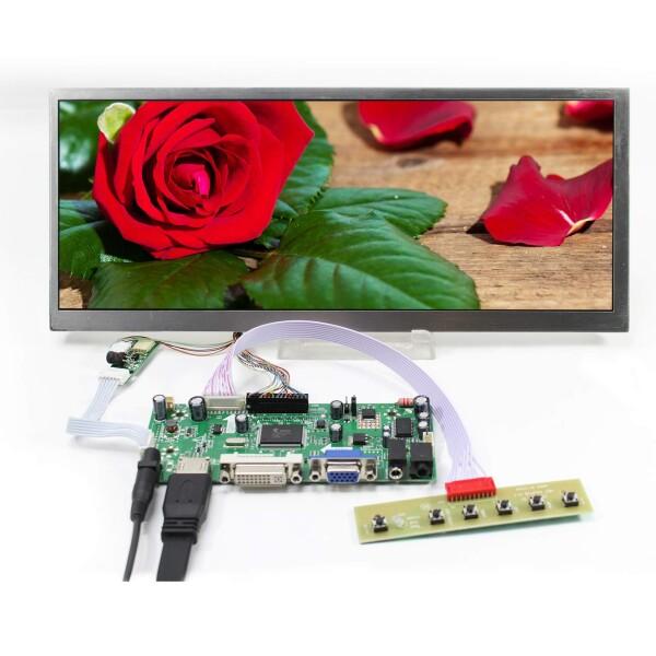 VSDISPLAY 12.3インチ液晶パネル 高輝 解像度1920x720 LVDS 50pin LCDコントローラ基板キット (HD VGA DVI 基板+12.3"1920x720液晶)商品コード：49069251957型番：M-NT6...
