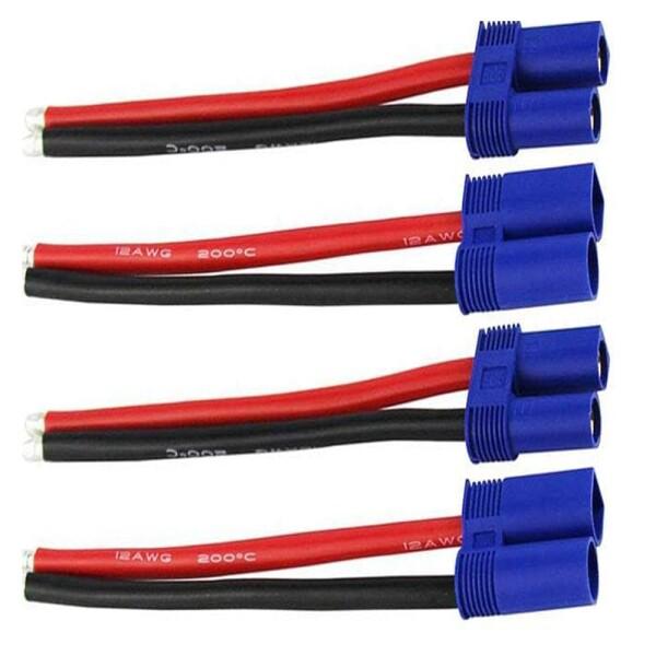 Yiqigou 2ペア EC 5金メッキモデル航空機部品12 AWGフレキシブルシリコンケーブルオスメスプラグコネクタ商品コード：49069256807型番：EC5ケーブルEC5テールファイバーEC5ケーブル付きオスコネクタ。EC5テールフ...