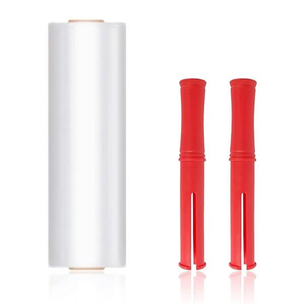 ストレッチフィルム ハンディラップ ストレッチフィルム セット 交換用 ラップフィルム 幅25cｍ×300ｍ巻 厚さ20um 梱包 資材用 業務用 透明 (1本)商品コード：49069265811型番：WJ-03-5366-1SETサイズ：...