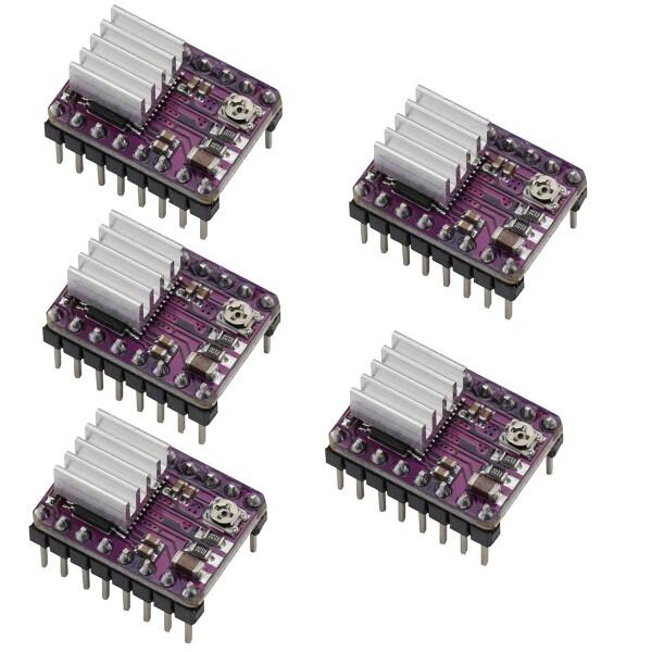 VKLSVAN 5個セット DRV8825 3Dプリンター ステッピング モータドライバ モジュール ヒートシンク付き RepRap 4RAMPS1.4 StepStick商品コード：49069266522型番：14865548.2V〜45...