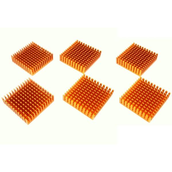 Easycargo 40mm ヒートシンク 40mm x 40mm x 11mm、3Dプリンター冷却用アルミニウムクーラー冷却ヒートシンク、TEC1-12706 熱電ペルチェクーラー 40mmx40mmx11mm (ゴールド調 6個)。商品...