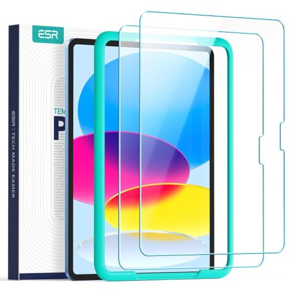 ESR 2枚入り iPad 第11/10世代 フィルム A16 (11/10.9インチ 2025/2022) 専用 ガイド枠付き ガラスフィルム スクリーン保護 9H 傷防止 気泡なし HD 透明 指紋防止 Apple Pencil対応商品...