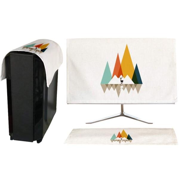 HIGHAWKモニターカバー セット PCカバー ディスプレイ キーボードカバー 防塵 保護 液晶 可愛い（山 19インチ）商品コード：49069270951型番：DNZ2サイズ：19インチカラー：山良質な綿と麻の混紡素材を採用、しっかりし...