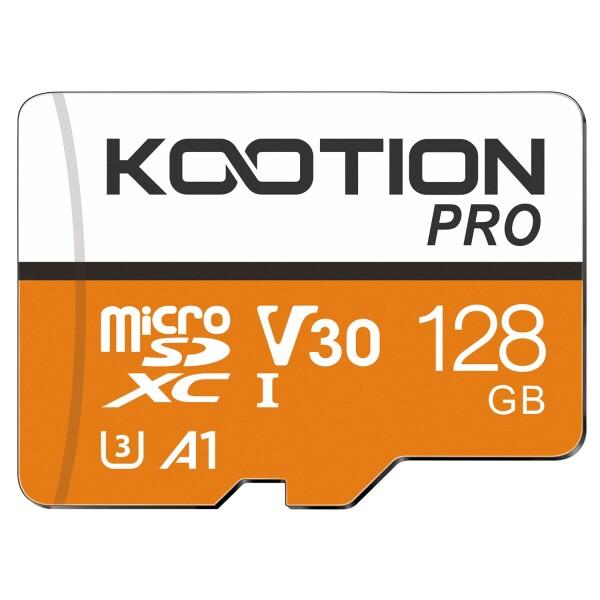 KOOTION microSD カード 128GB TFカード SDアダプター付 Class10 UHS-Iメモリカード SDXC マイクロSDカード U3,A1,V30超高速転送スマートフォン ドライブレコーダー デジカメ ターブレッド ...