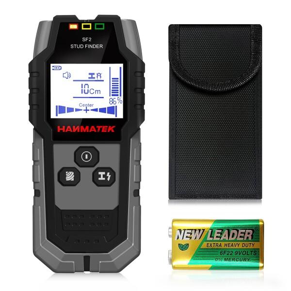HANMATEK 下地探し 下地センサー 下地チェッカー 壁うらセンサー 深度距離表示 五合一アップグレード木材精密モード両頭ボルト探索ツール、金属中心縁、両頭ボルトと交流電線、壁パイプ位置決め器に使用 (SF2)商品コード：4906928...