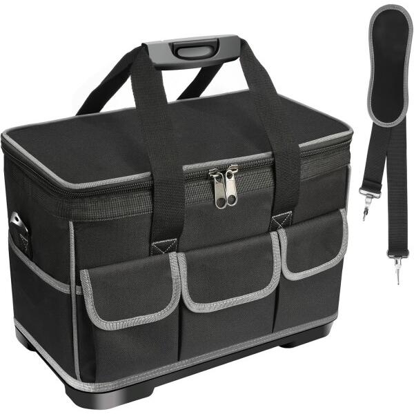 ANZOBEN 工具バッグ ツールバッグ 工具袋 工具入れ 工具 収納 大容量 工具カバン 折り畳み 肩掛けベルト付き ポケット多い 丈夫 オックスフォード 撥水処理 作業用 アウトドア （ブラック）商品コード：49069290350型番：...