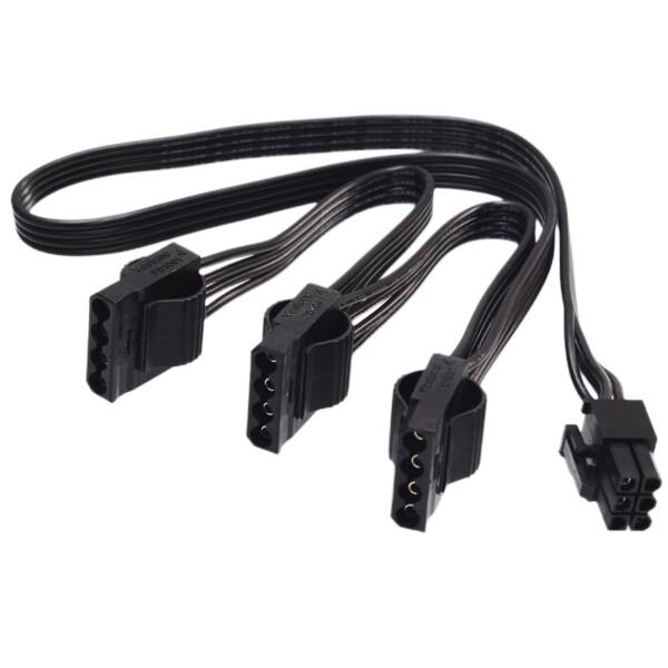 for EVGA Modular PSU Hard Drive HDD Power Adapter Cable 6 Pin to 3X 4 Pin Power Cable only for EVGA G1/G1+/G2/G3/G5/GS/G...