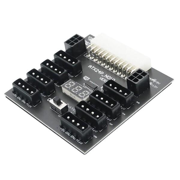 xiwai ATX PSUサーバー電源ボード24PinからIDE 8x4Pin + 2x 6Pin電源ボード（CHIA ETH BTCマイニングマイナー用）商品コード：49069292743型番：xiwai-ATX-PSU-Server-P...
