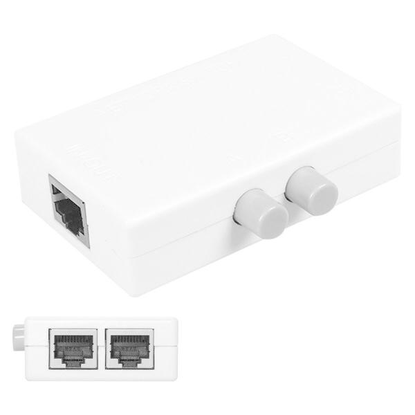 JSER UTP STP 2 で 1 出力 2 ポート RJ45 LAN CAT6 CAT5E ネットワークスイッチセレクター内部外部ネットワークスイッチャースプリッタボックス商品コード：49069292965型番：UT-001-XY