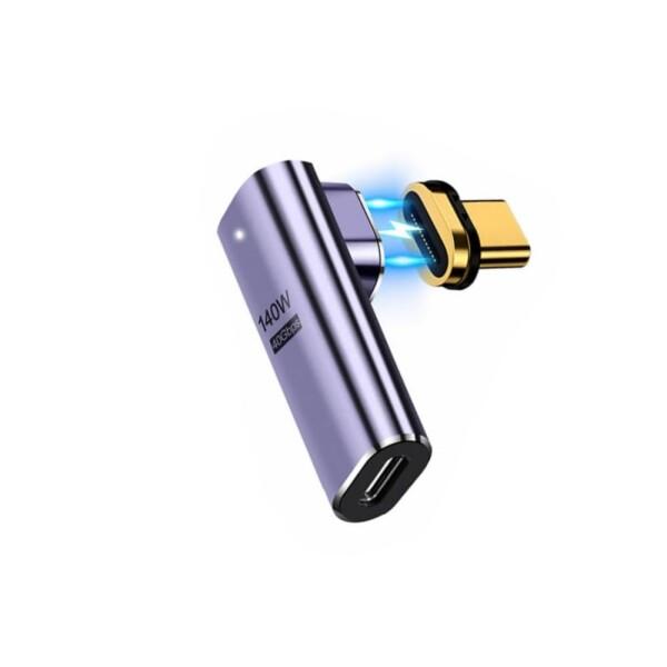 YFFSFDC USB-Cマグネット式 Type C L字 変換 アダプタ USB4.0 自動吸着 マグネット 8K@60Hz映像出力 40Gbps高速データ転送 140W急速充電 変換 アダプタ オス メス Thunderbolt 3、M...