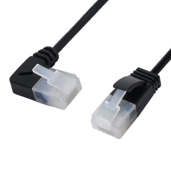 chenyang 2.0M Cat6a イーサネットケーブル 90度直角RJ45 UTP ネットワーク延長パッチコード ノートパソコン、ルーター、TVボックス、PS4などに商品コード：49069293704型番：CY-Cat6-2-0Mサイ...