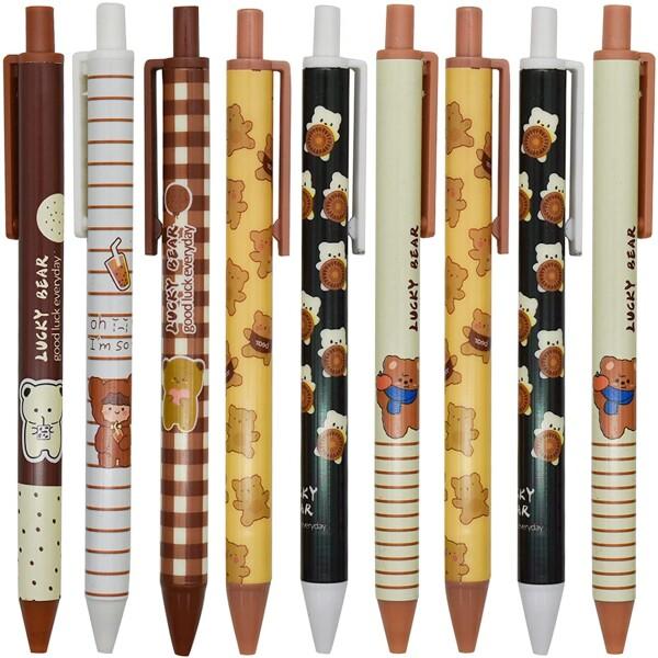Maydahui かわいい クマ 熊 ノック式 ボールペン 12本セット 0.5mm 黒 インク おしゃれ 動物 ジェル ボールペン 可愛い 文房具 筆記用 ギフト プレゼント 子供 学生商品コード：49069836503型番：bt-06カ...