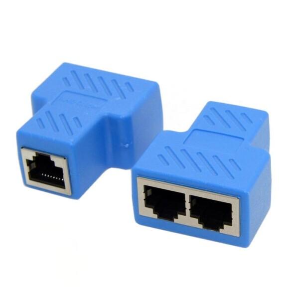 Chenyang 2PCS STP UTP CAT6 RJ45 8P8 CデュアルRJ45スプリッタネットワークアダプタイーサネットスイッチ商品コード：49069843211型番：CY-UT-014(2PCS)カラー：ブルー 1~22つのネ...