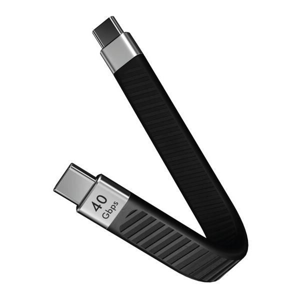 Ezo(R) Flex USB-C to USB-C 短いケーブル 13.5cm 平形 データ転送・充電ケーブル PD充電対応 0.13m USBC - USBC Type-C to Type-C フラットケーブル Thunderbolt ...